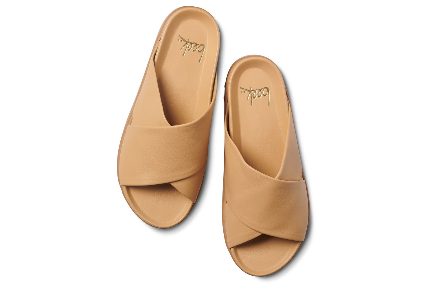 Hen Leather Platform Sandal - Beach | beek