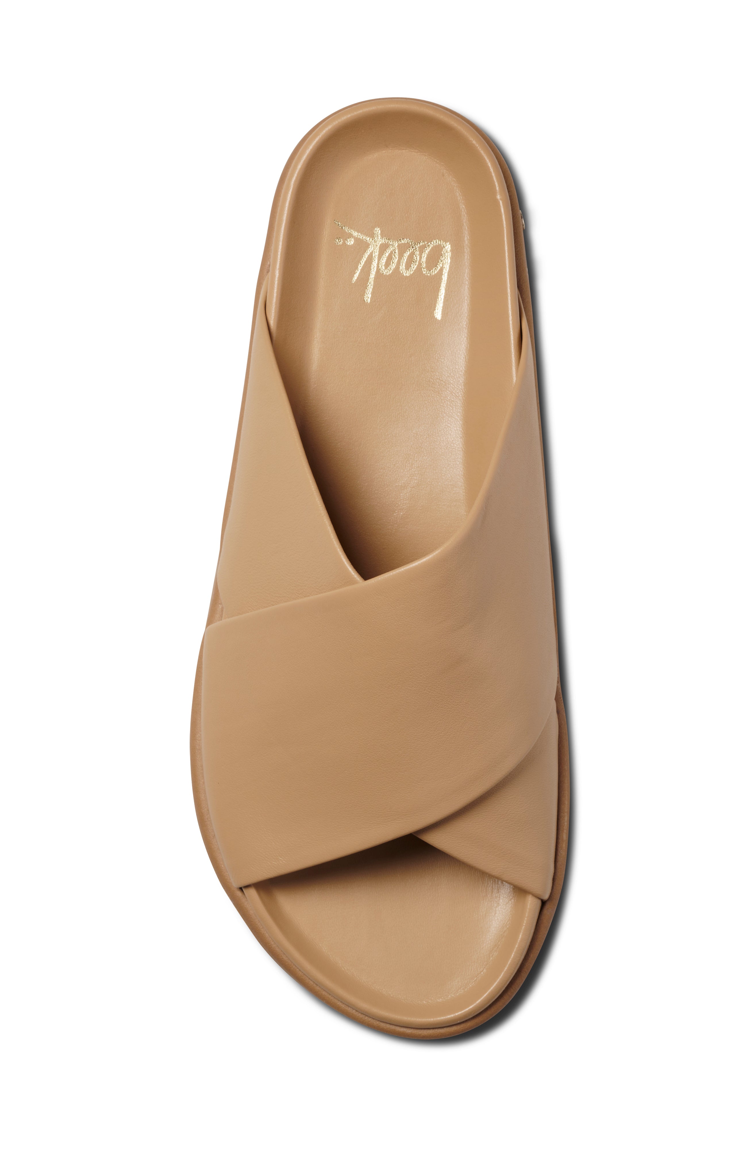 Hen Leather Platform Sandal - Beach | beek